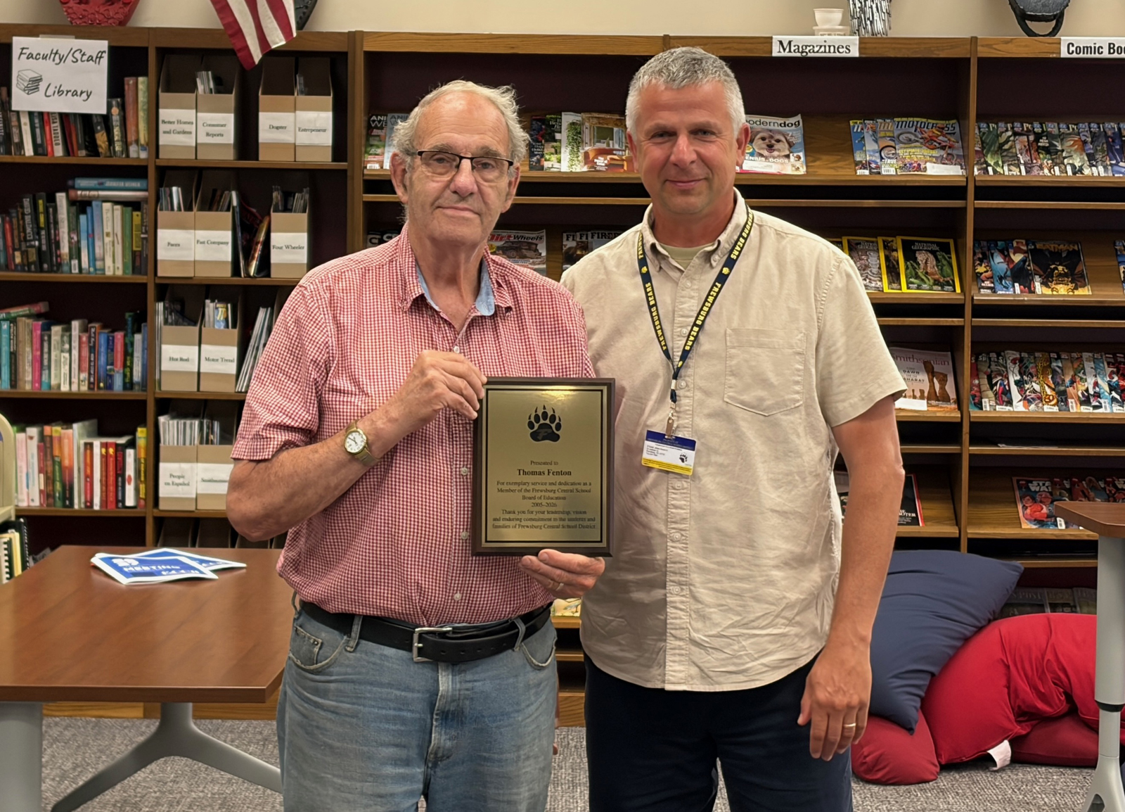 Frewsburg school board recognizes longtime member | News, Sports, Jobs ...